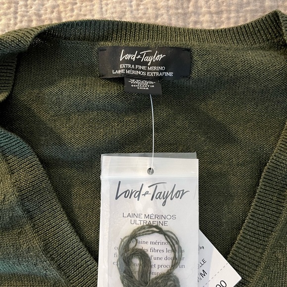 Lord & Taylor | Sweaters | Nwt Merino Green Sweater Size M | Poshmark